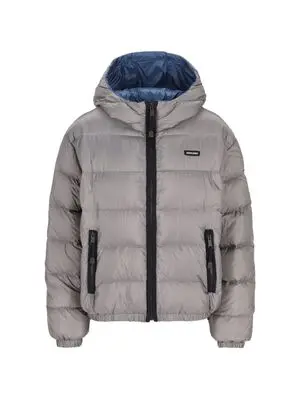 Miu Miu Miu Miu Hooded Padded Coat Multicolor
