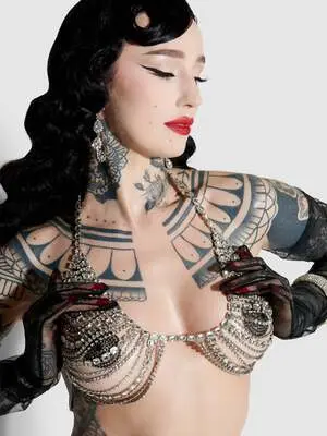 Frederick's Of Hollywood Ziggy Rhinestone Multi Stone Bra