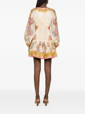 Zimmermann Indra Printed Mini Dress - Multicolor