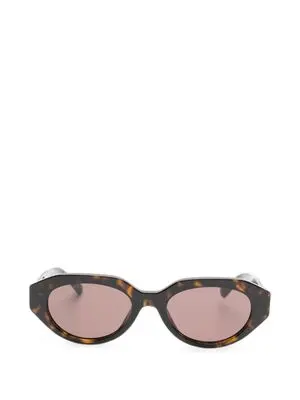 Gucci Tortoiseshell Effect Geometric Frame Sunglasses - Multicolor
