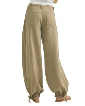 Free People Essential Lotus Wide Leg Jeans - Beige
