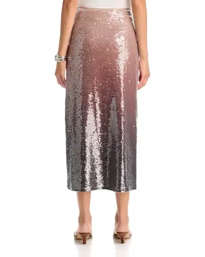 Line & Dot Mirage Sequin Midi Skirt