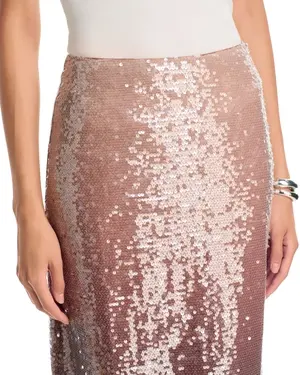 Line & Dot Mirage Sequin Midi Skirt