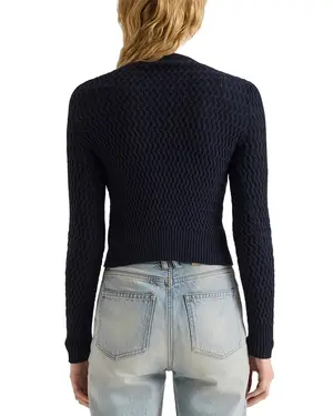 Proenza Schouler White Label Marci Crewneck Cardigan - Navy
