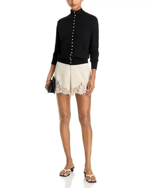 525 America Saddle Shoulder Mock Neck Cardigan Sweater