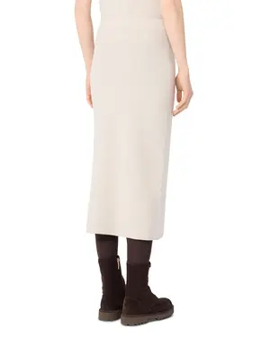 Max Mara Wool Cashmere Button Detailed Midi Skirt