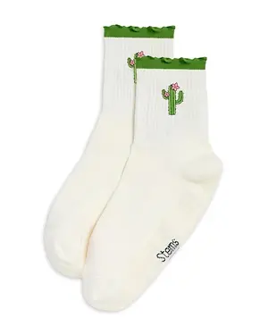 STEMS Desert Bloom Grip Socks - Green
