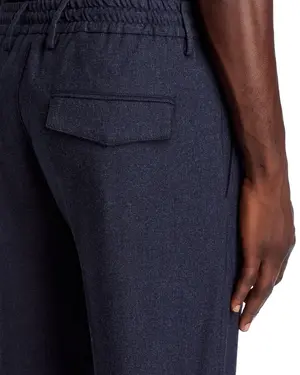 Eleventy Wool & Cotton Cashmere Jogger Pants - Blue