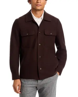 Eleventy Wool Overshirt - Brown