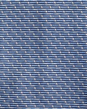 BOSS Silk Classic Dot Grid Tie - Blue