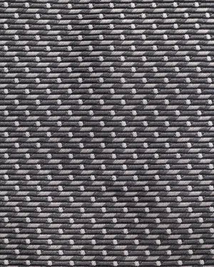 BOSS Silk Classic Dot Grid Neck Tie - Open Grey