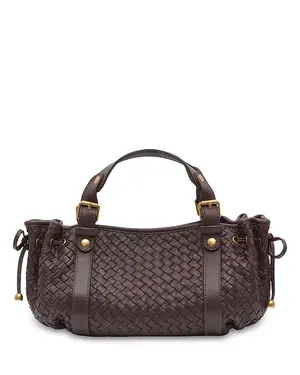 Gerard Darel Gerard Darel Small Woven Leather Handbag Redwine