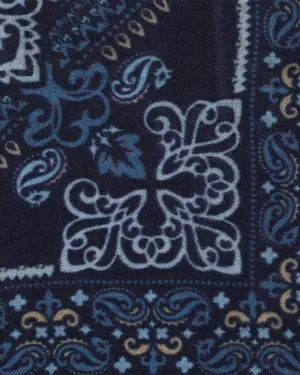 Gerard Darel Sinead Square Wool Scarf - Navy