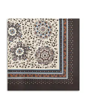 Gerard Darel Sabine Square Silk Scarf - Ecru