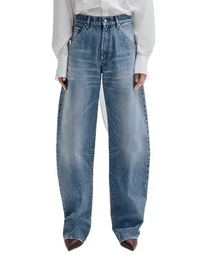 DARKPARK Cotton Barrel Leg Jeans