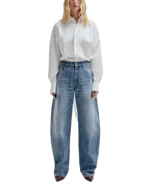 DARKPARK Cotton Barrel Leg Jeans