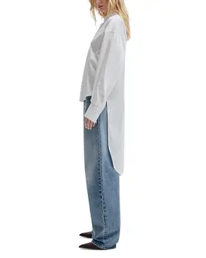 DARKPARK Cotton Barrel Leg Jeans