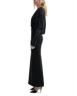 DARKPARK Wool Layered Sleeve Maxi Dress