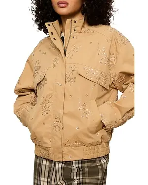Sanctuary Embellished Cotton Surplus Jacket