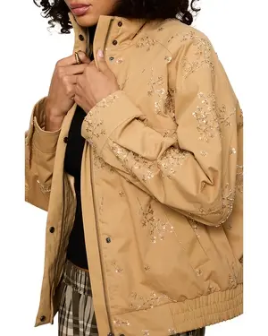 Sanctuary Embellished Cotton Surplus Jacket