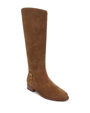 Veronica Beard Veronica Beard Arabelle Knee-High Buckled Leather Boots Chestnut