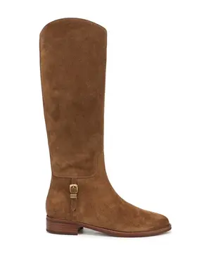 Veronica Beard Arabelle Knee-high Buckled Leather Boots - Chestnut