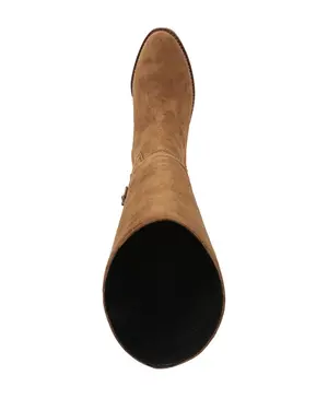 Veronica Beard Arabelle Knee-high Buckled Leather Boots - Chestnut