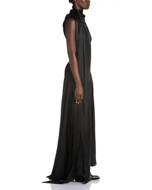 Alexander McQueen Sheer Panel Silk Gown
