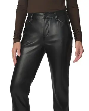 Joe's Jeans Provocateur Petite Bootcut Faux Leather Mid Rise Jeans