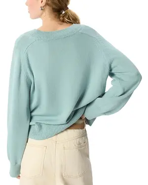 Whistles Cotton V-neck Sweater