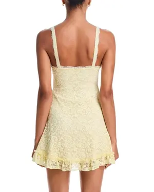 Lulus Tillie Lace Ruffled Mini Dress