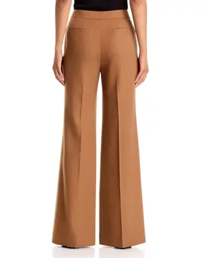 Lafayette 148 New York Wool Press Pleat Flare Leg Pants