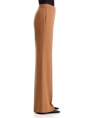 Lafayette 148 New York Wool Press Pleat Flare Leg Pants