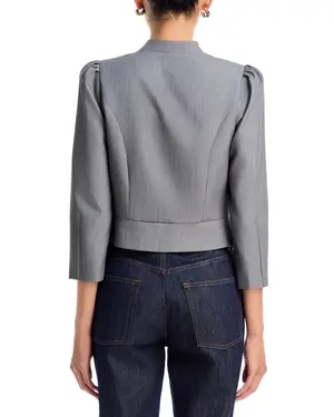WAYF Kaelani Button Front Peplum Jacket