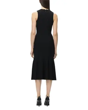 Herve Leger The Lauren Flare Hem Midi Dress - Black