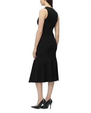 Herve Leger The Lauren Flare Hem Midi Dress - Black