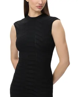 Herve Leger The Brittany Mock Neck Dress