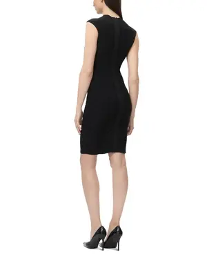 Herve Leger The Brittany Mock Neck Dress
