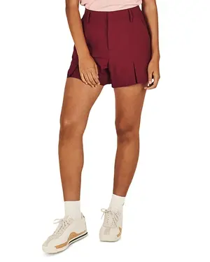 MALBON Florencia Pleated Shorts - Raspberry