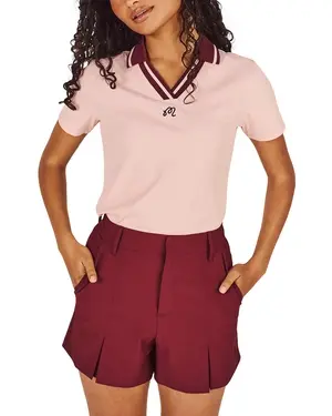 MALBON Florencia Pleated Shorts - Raspberry