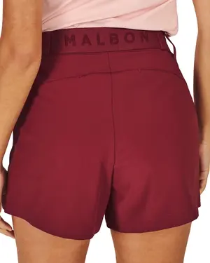 MALBON Florencia Pleated Shorts - Raspberry