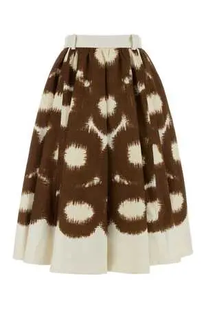 Prada 100% Cotton Allover Mini Skirt