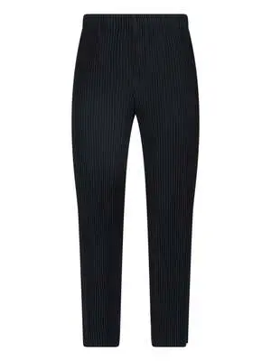 Issey Miyake Homme Plissé Pleated Polyester Trousers - Black