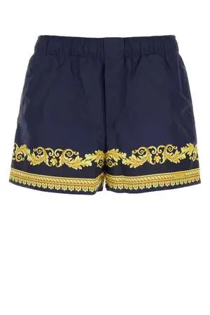 Versace Polyester Swim Shorts - Blue