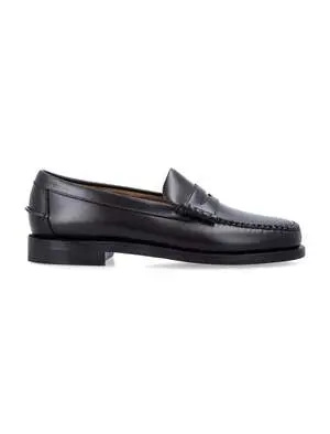 SEBAGO Classic Dan Penny Loafer In Brushed Leather - Dark Coffee