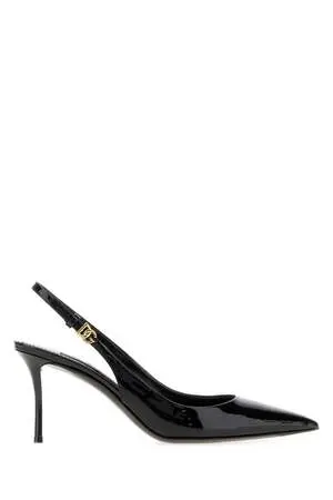 Dolce & Gabbana Leather Pumps With 7.5 Cm Heel - Black