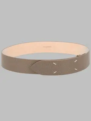 MAISON MARGIELA Wide Leather Belt - Beige