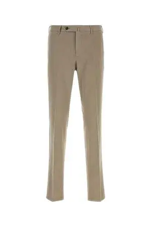 PT TORINO Stretch Cotton-cashmere Blend Trousers - Grey