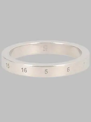 MAISON MARGIELA Engraved Numbered Band Ring - Silver