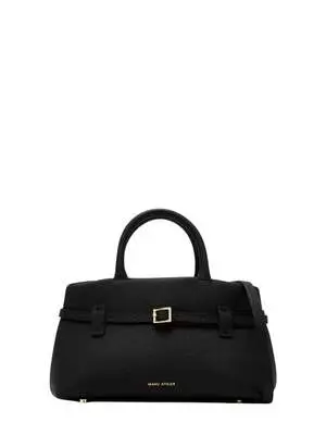 Manu Atelier Le Cambon 25 Hammered Leather Handbag - Black